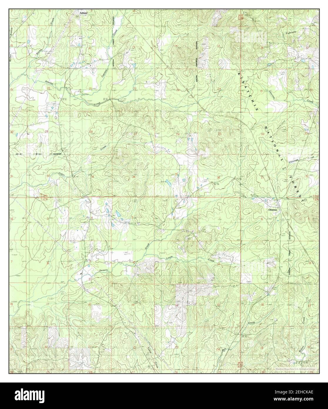 Chestnut, Louisiana, map 1986, 1:24000, United States of America by ...
