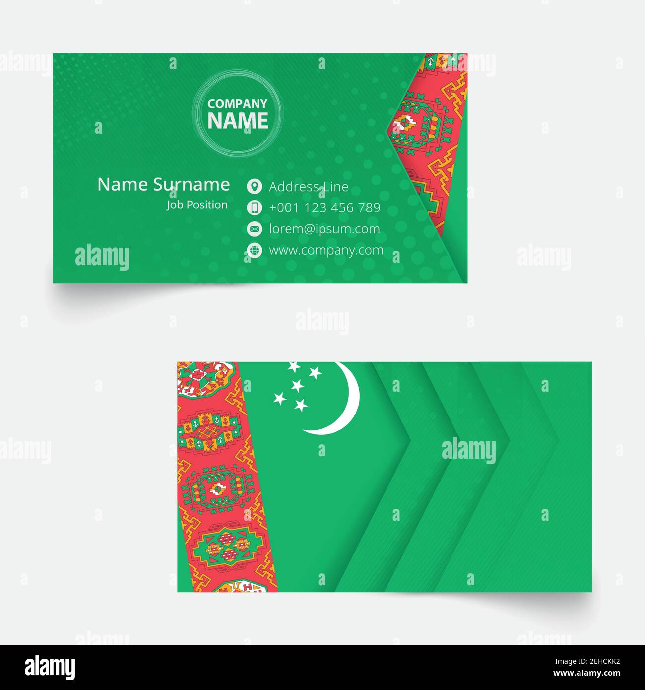 Turkmenistan Flag Business Card, standard size (90x50 mm) business card ...