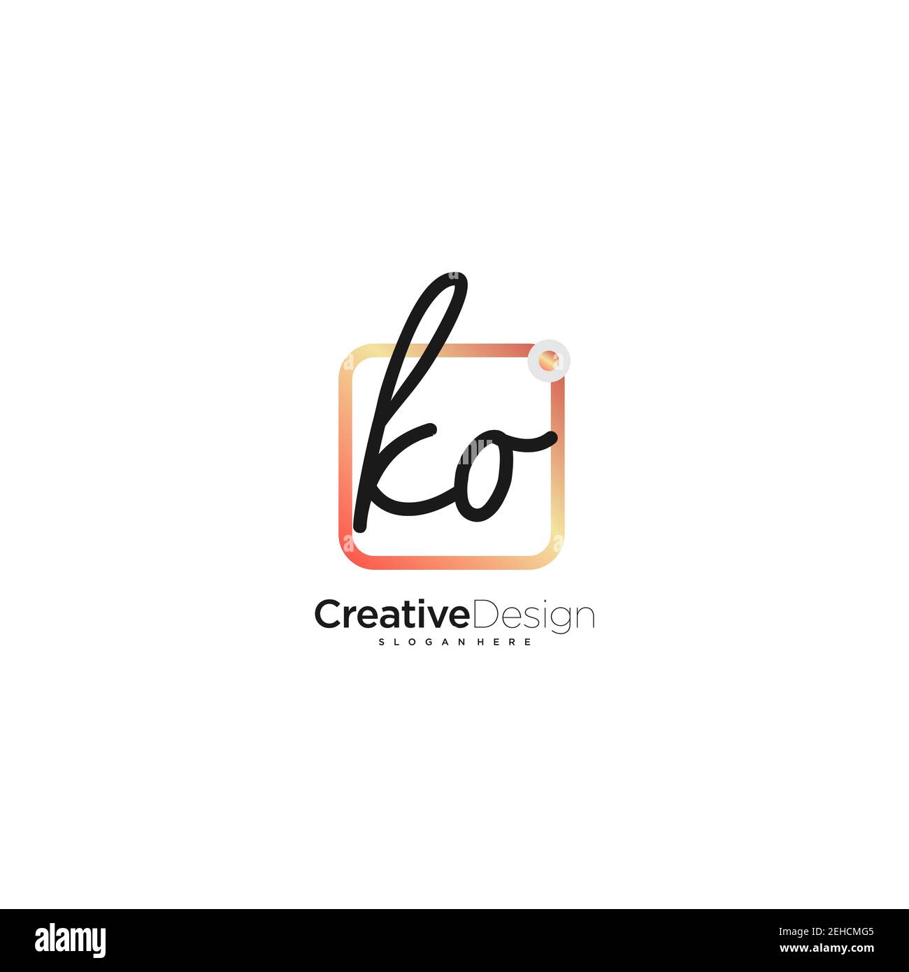 Letter ko vector vectors hi-res stock photography and images - Alamy