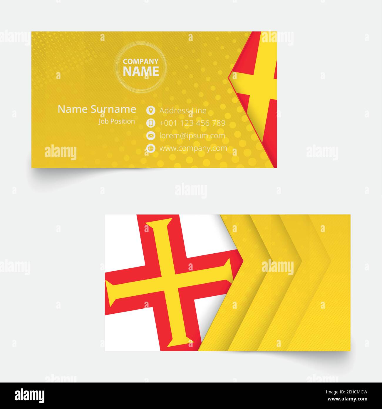 Guernsey Flag Business Card, standard size (90x50 mm) business card ...