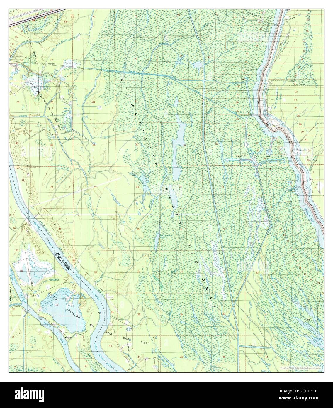 Cow Bayou, Louisiana, map 1992, 1:24000, United States of America by ...