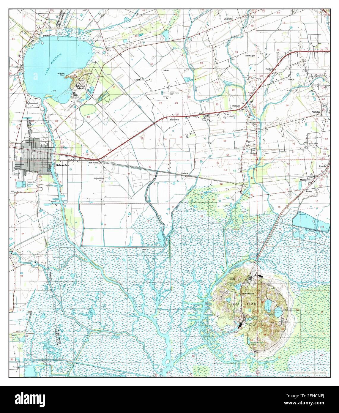 Delcambre, Louisiana, map 1994, 1:24000, United States of America by ...
