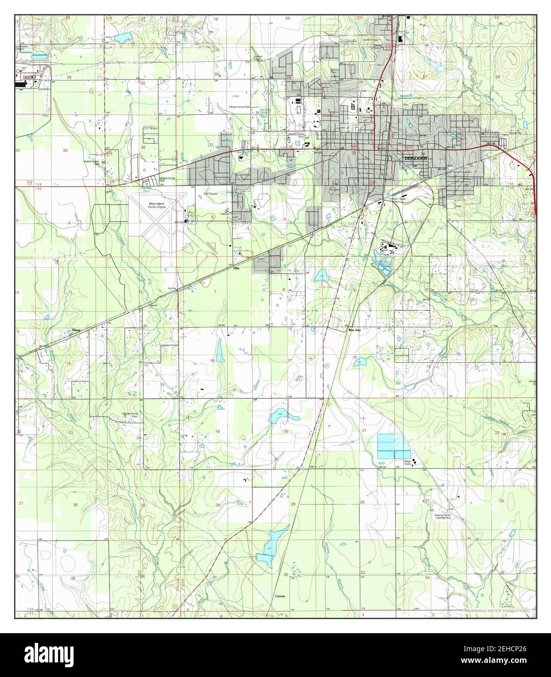 Deridder map hi-res stock photography and images - Alamy