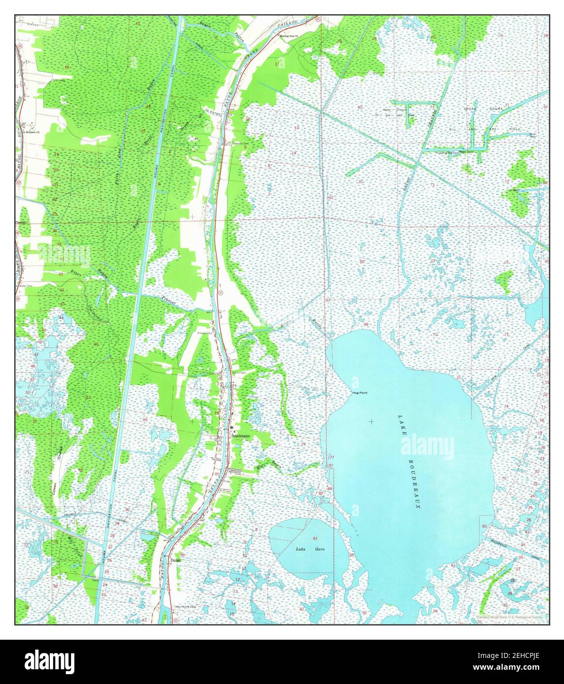 Dulac, Louisiana, map 1964, 1:24000, United States of America by ...