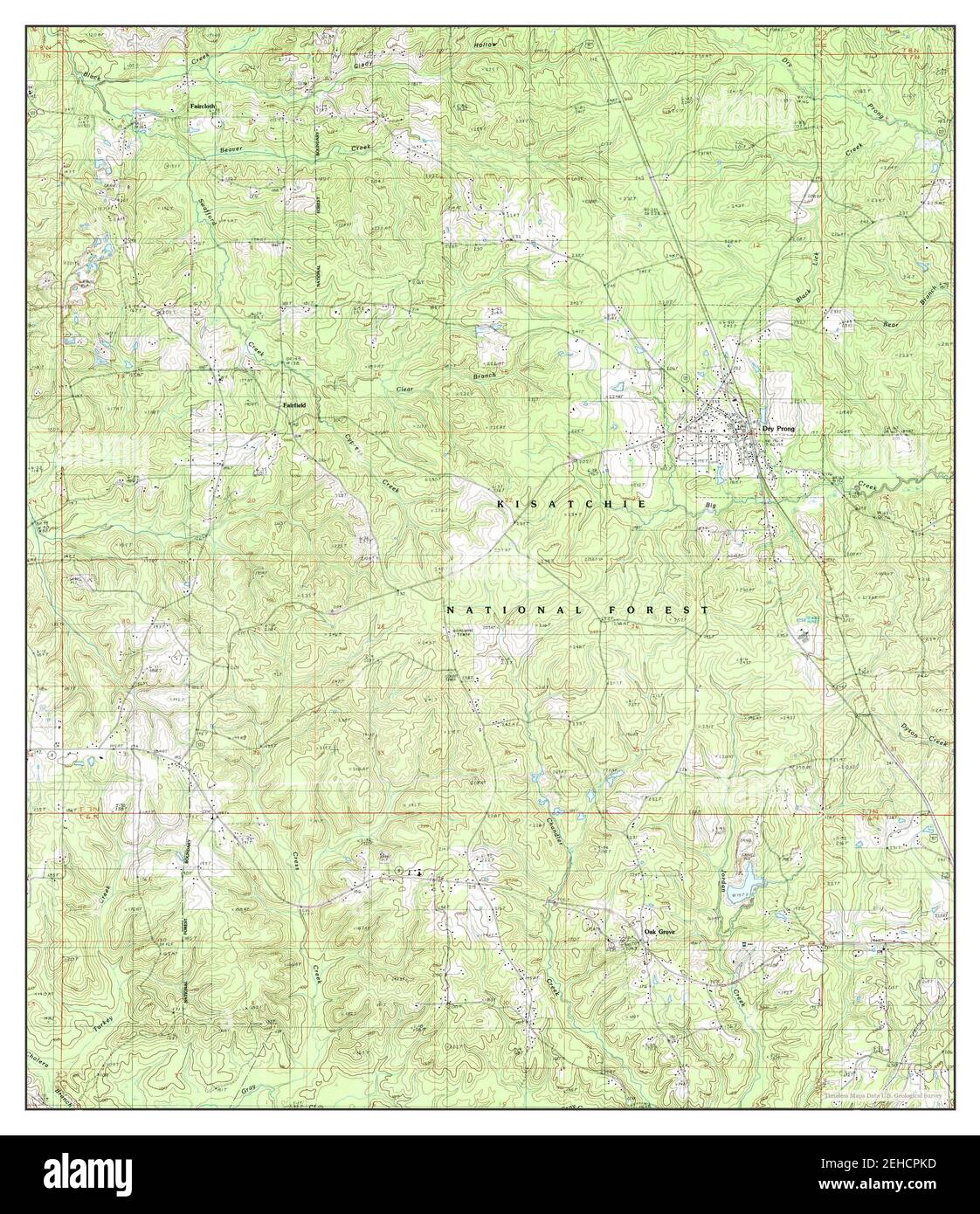 Dry Prong, Louisiana, map 1985, 1:24000, United States of America by ...