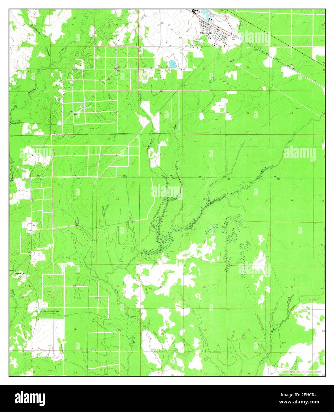 Elizabeth, Louisiana, map 1959, 1:24000, United States of America by ...