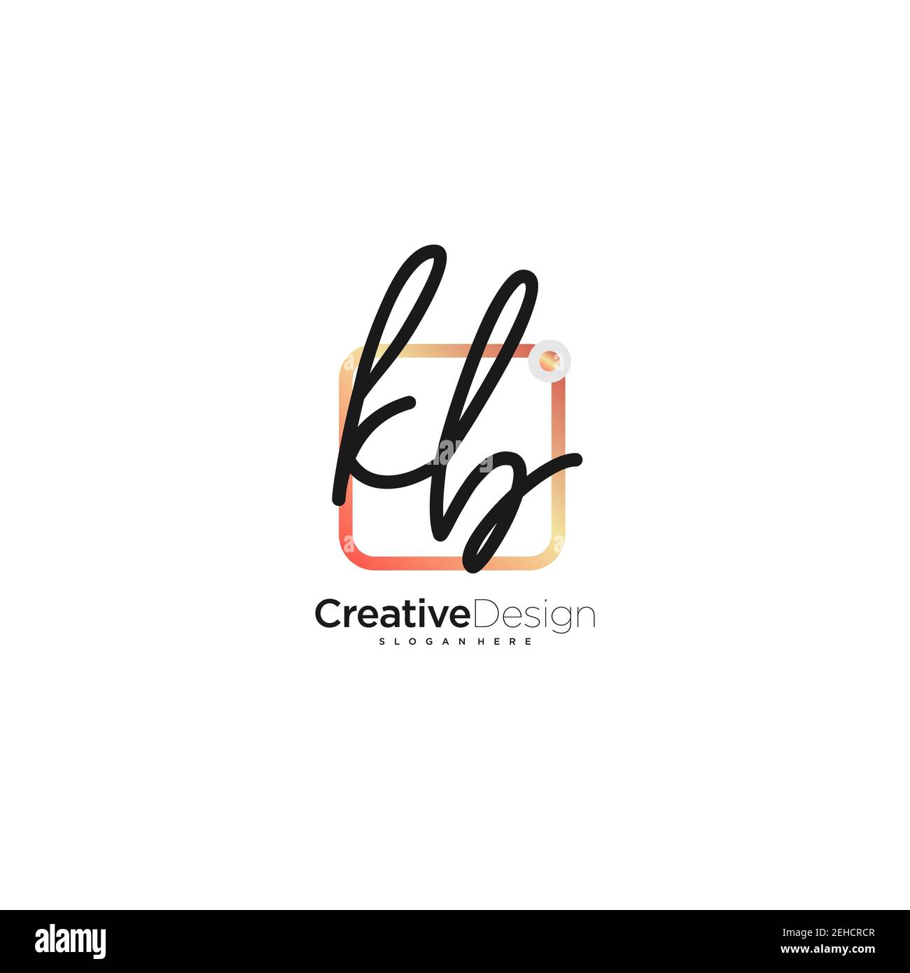 Letter kb logo company beauty hi-res stock photography and images - Alamy