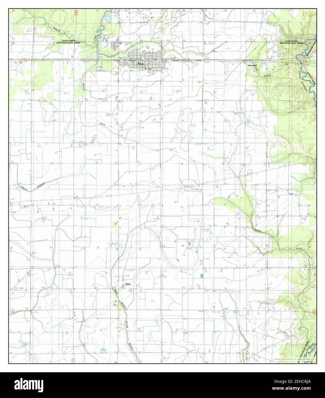 Elton, Louisiana, map 1985, 1:24000, United States of America by ...