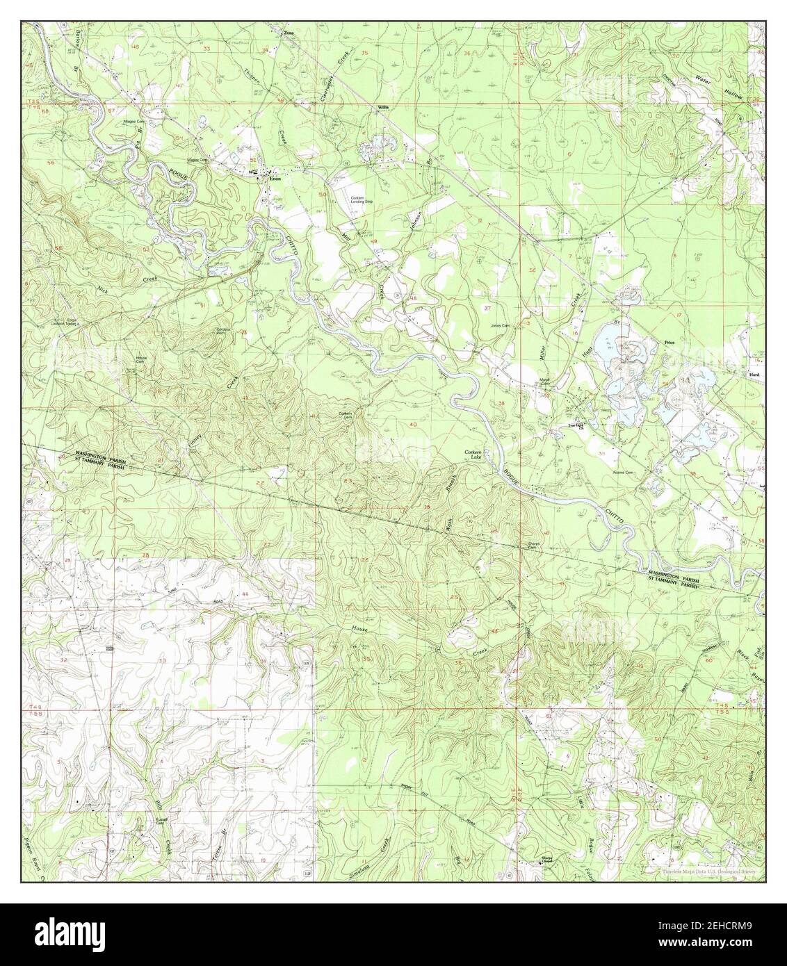 Enon, Louisiana, map 1983, 1:24000, United States of America by ...