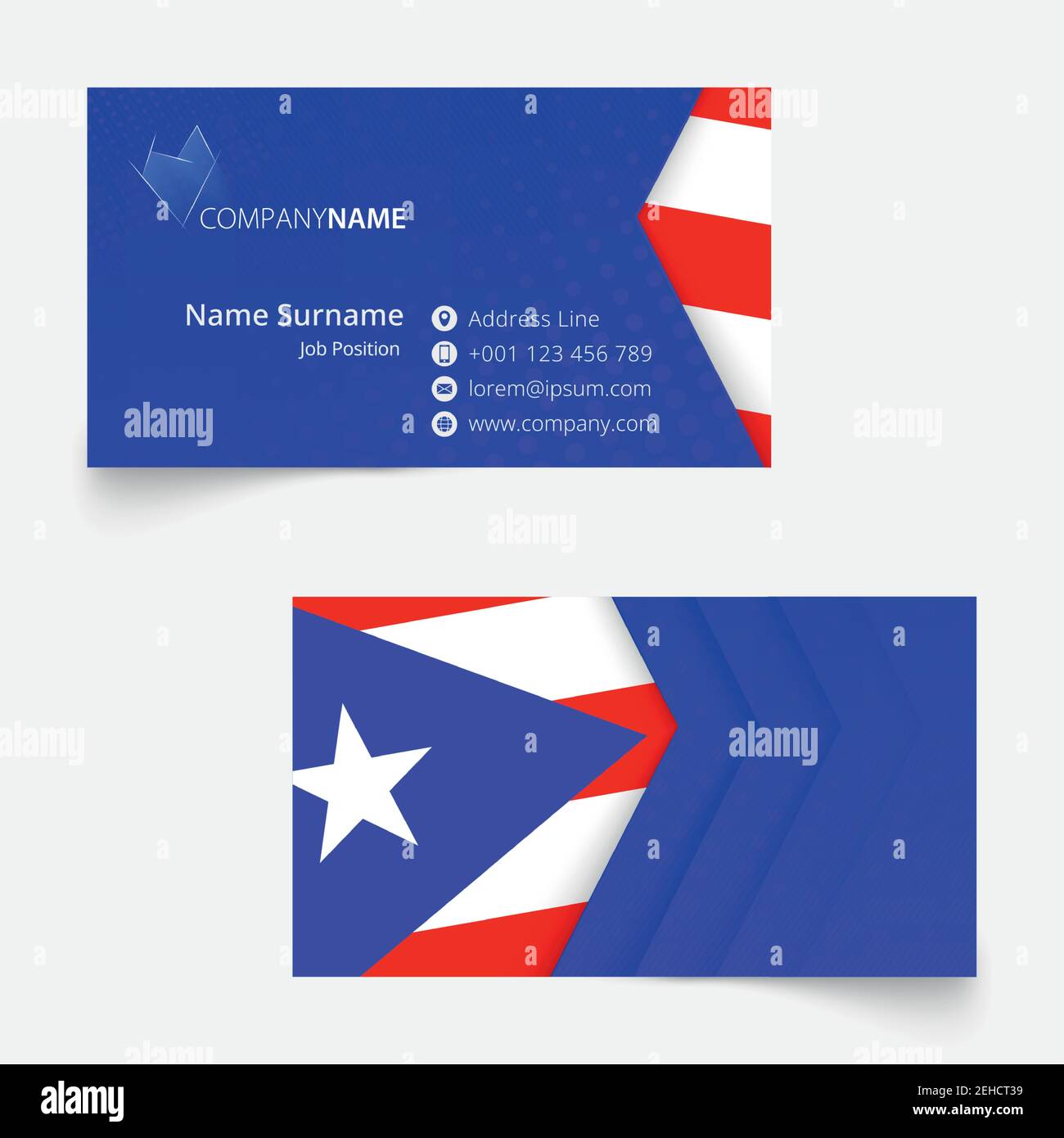 Puerto Rico Flag Business Card, standard size (90x50 mm) business card ...