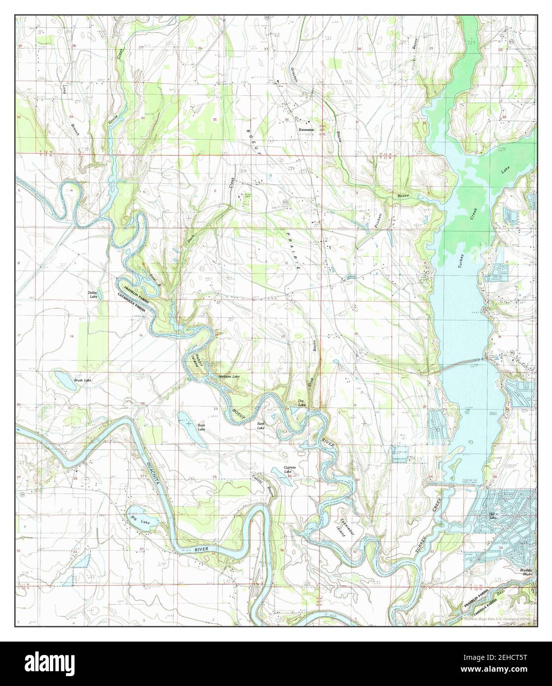 Extension, Louisiana, map 1984, 1:24000, United States of America by ...
