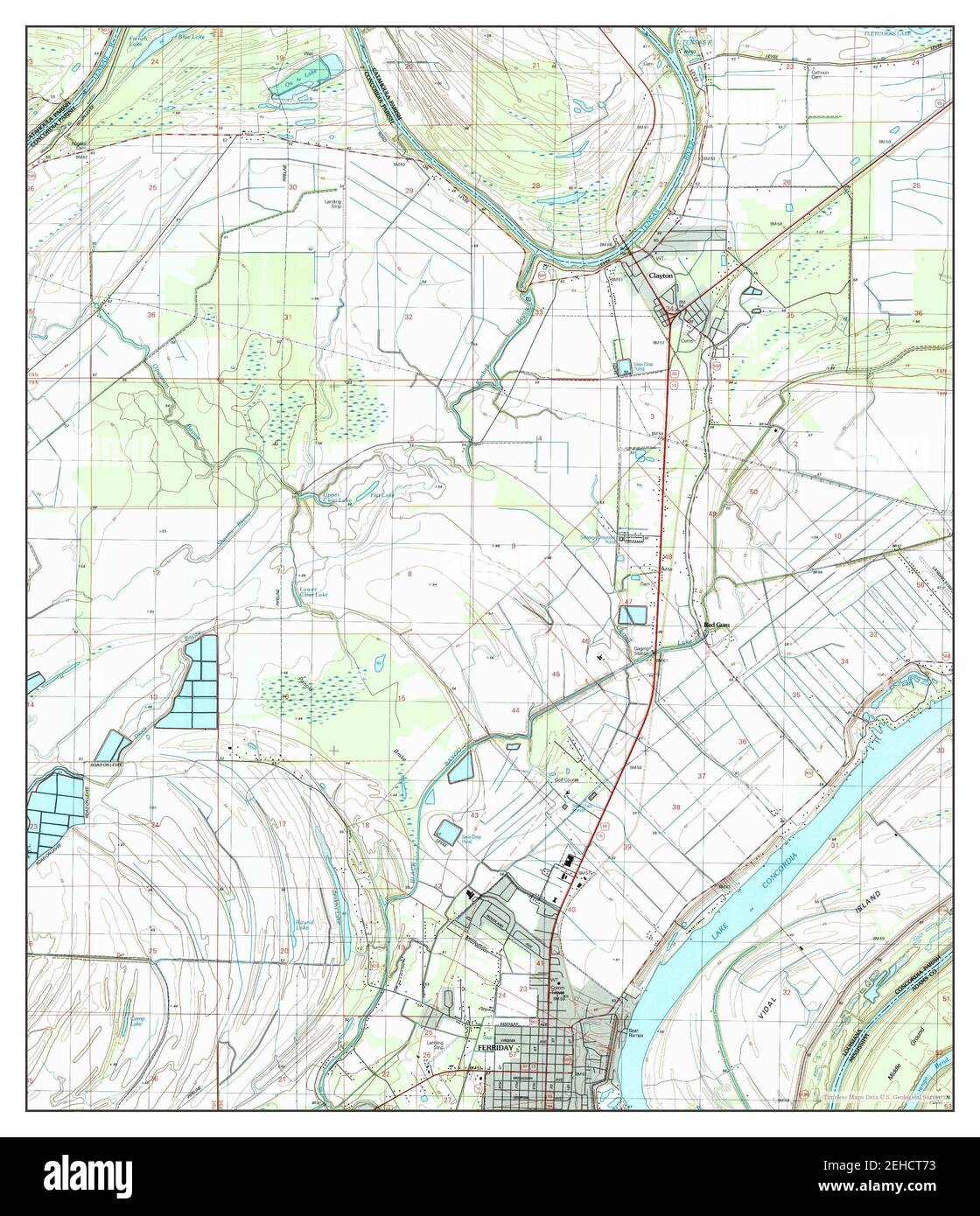 Ferriday North, Louisiana, map 1995, 1:24000, United States of America ...