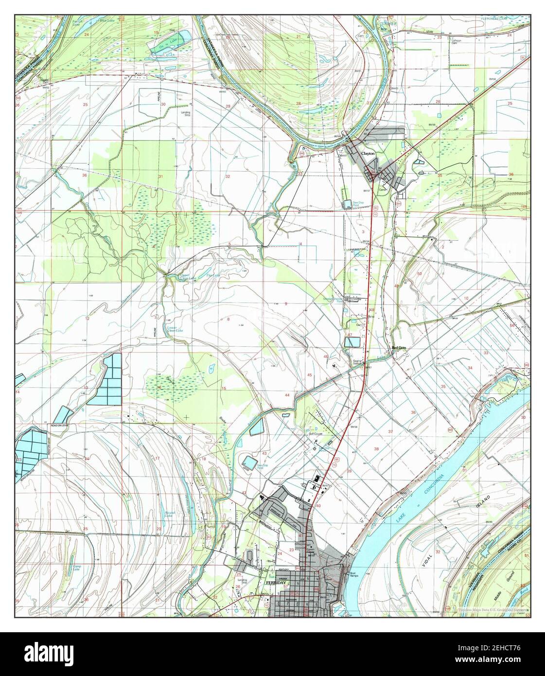 Ferriday North, Louisiana, map 1999, 1:24000, United States of America ...