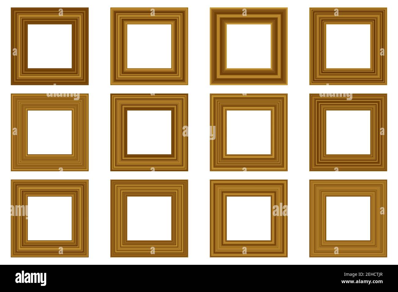 Big set of squared vintage wooden frame for your design. Vintage cover ...