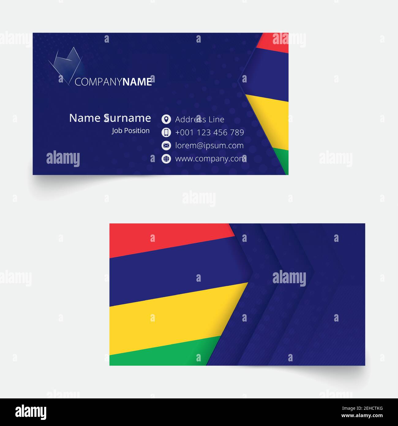 Mauritius Flag Business Card, standard size (90x50 mm) business card ...