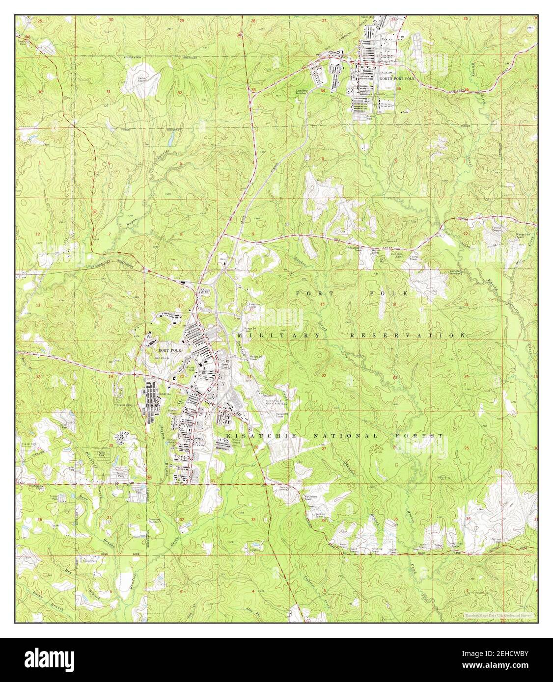 Map of fort polk Cut Out Stock Images & Pictures - Alamy