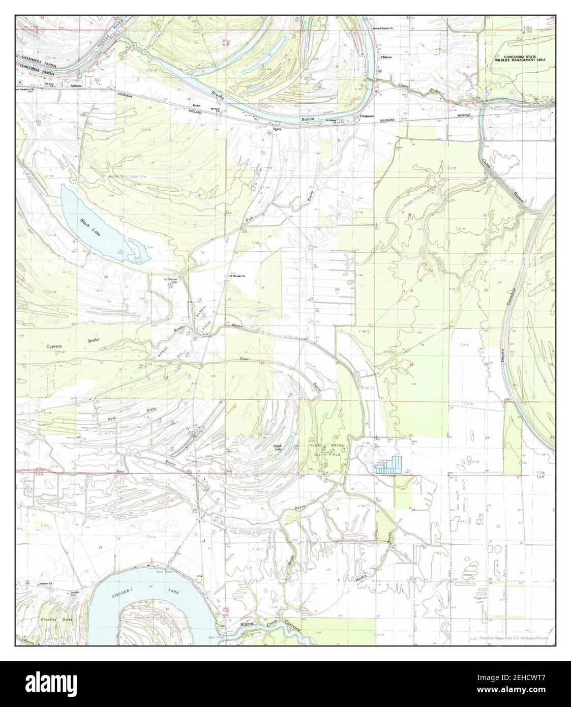 Frogmore, Louisiana, map 1983, 1:24000, United States of America by ...