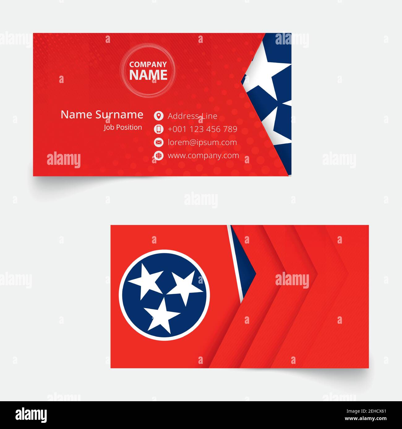Tennessee Flag Business Card, standard size (90x50 mm) business card ...