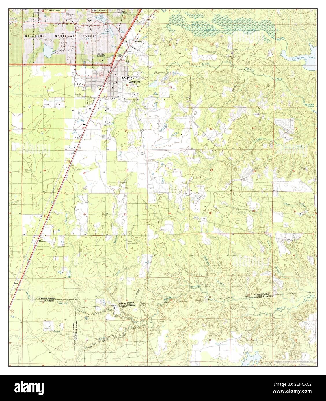 Map of glenmora hi-res stock photography and images - Alamy