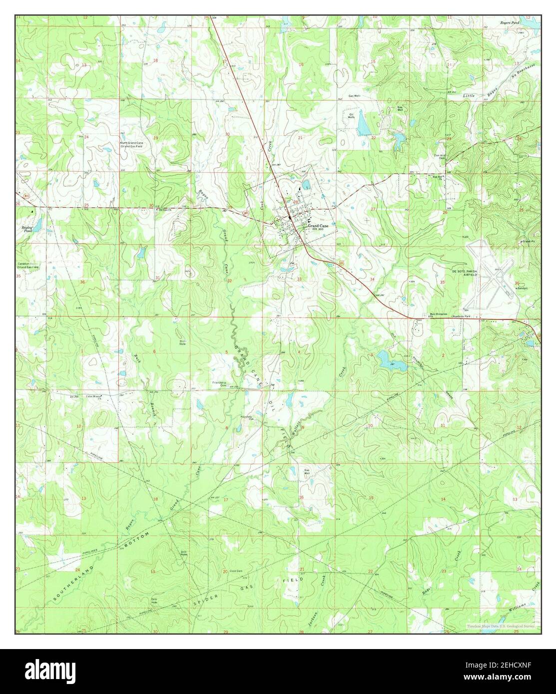 Grand Cane, Louisiana, map 1972, 1:24000, United States of America by ...