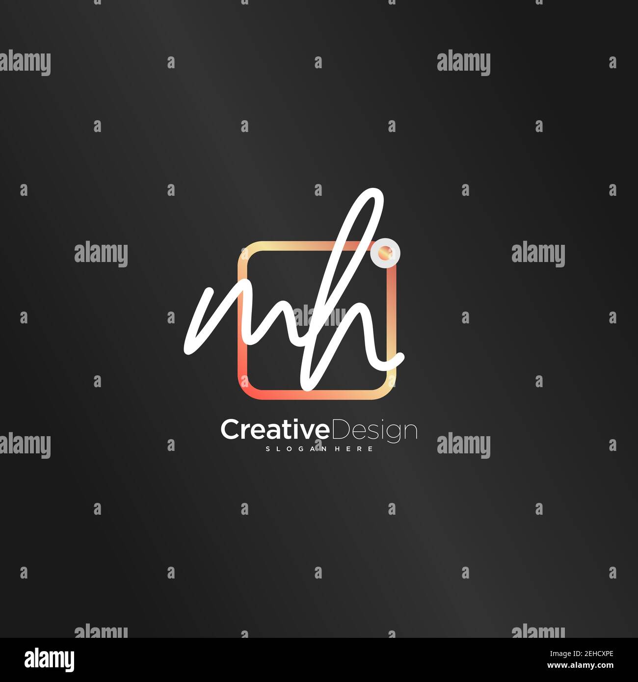 Letter mh vector vectors hi-res stock photography and images - Alamy