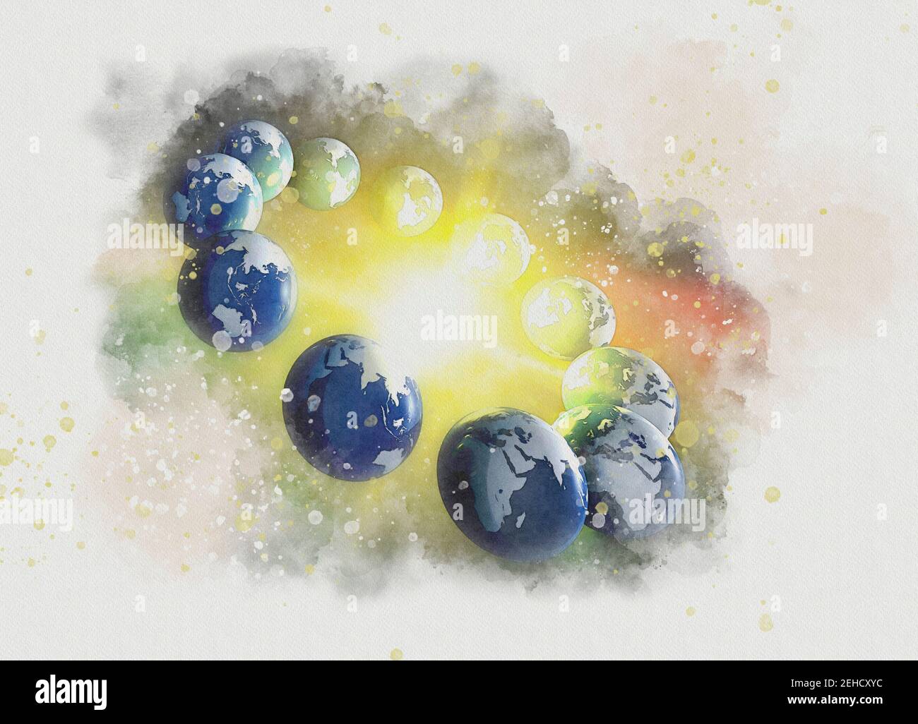 Multiverse, conceptual illustration Stock Photo - Alamy