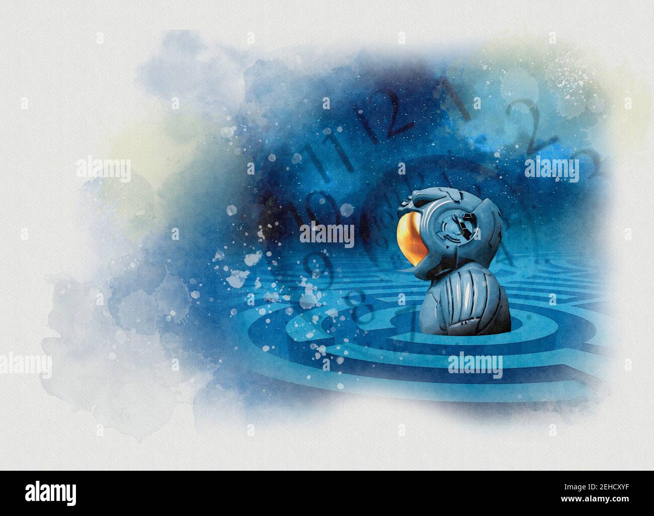 Time travel, conceptual illustration Stock Photo - Alamy