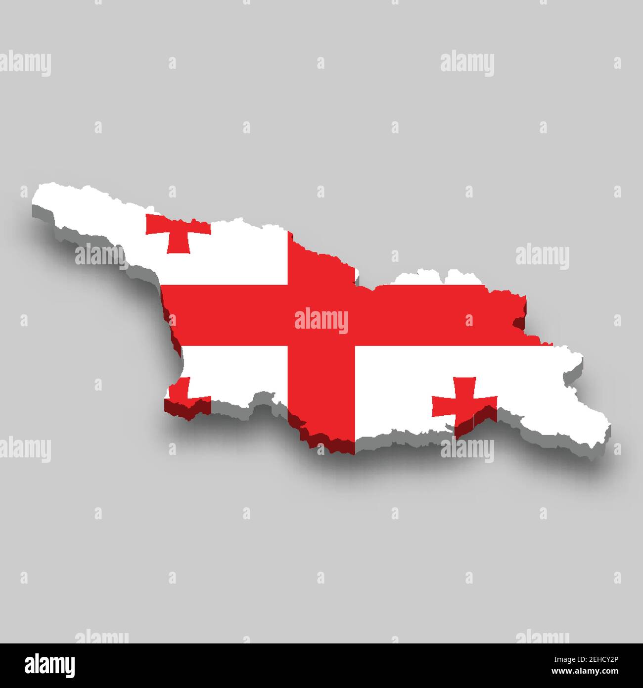 3d isometric Map of Georgia with national flag. Vector Illustration Stock Vector Image & Art - Alamy