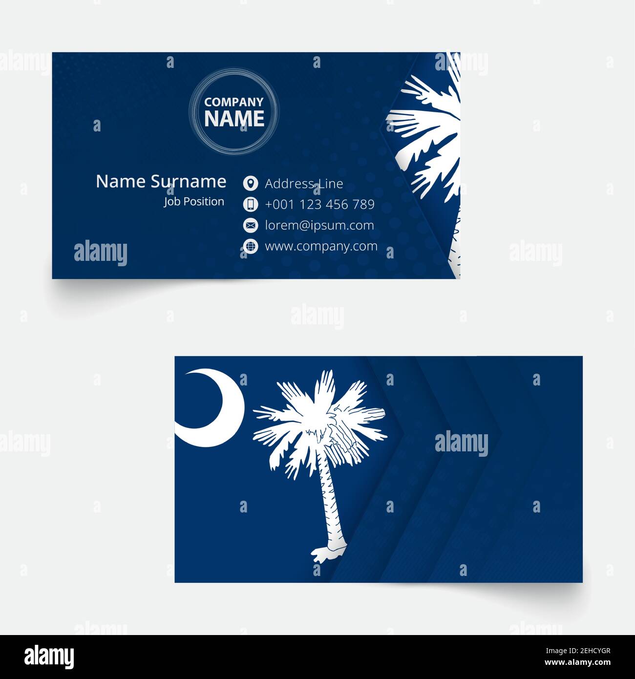 South Carolina Flag Business Card, standard size (90x50 mm) business ...