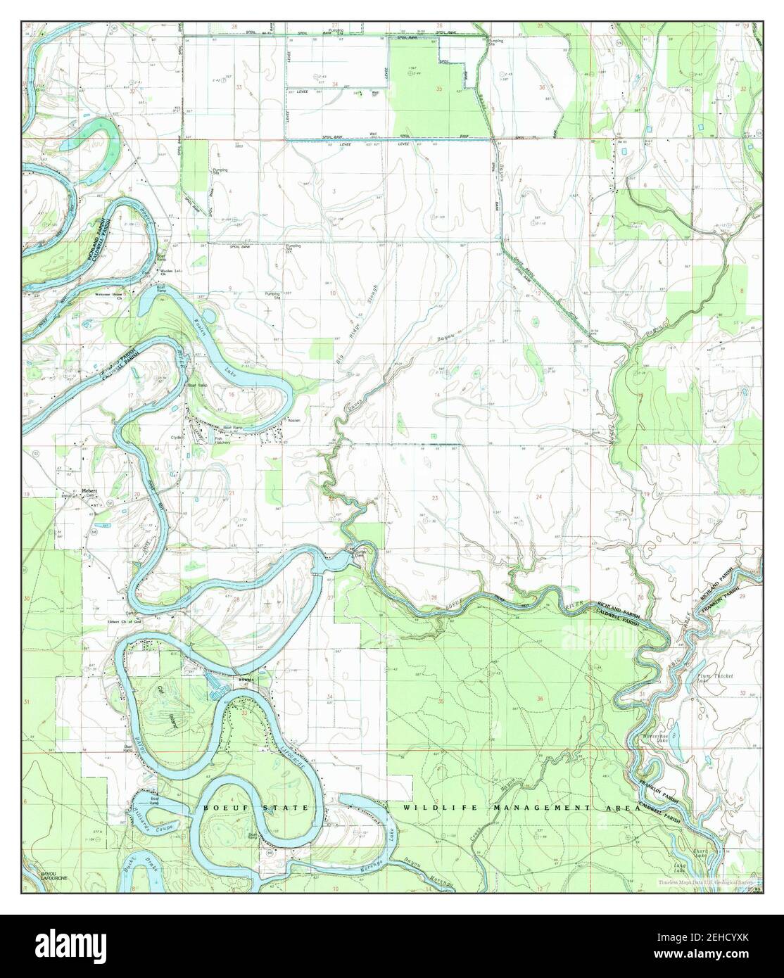 Hebert, Louisiana, map 1983, 1:24000, United States of America by ...