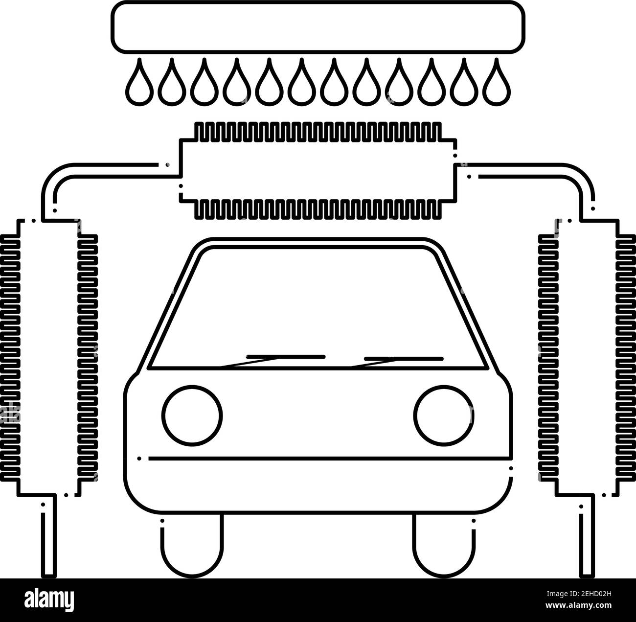 Car Wash Icon. Outline Simple Design. Vector Illustration Stock Vector ...