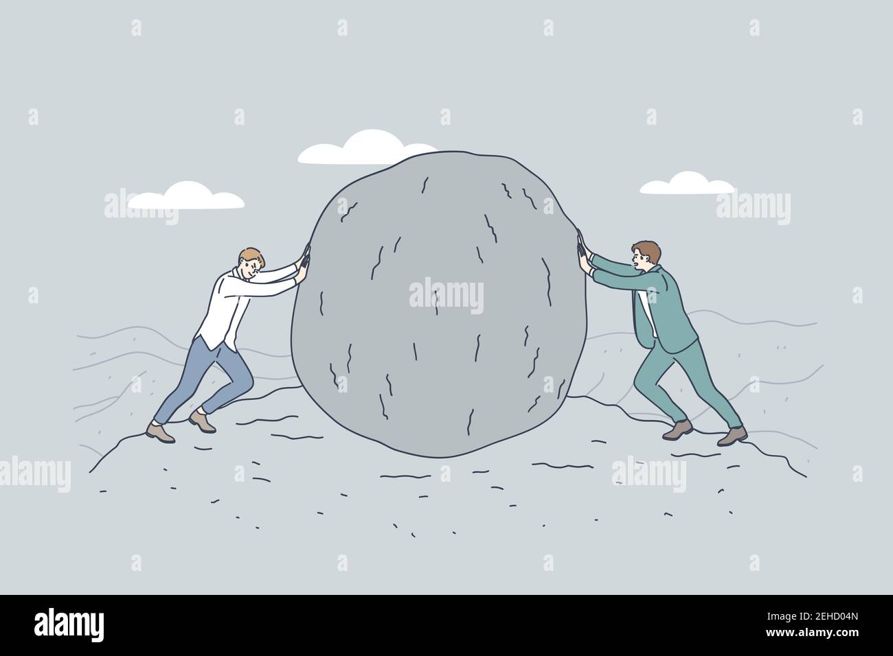 Business competition, rivalry, opponents concept Stock Vector Image ...