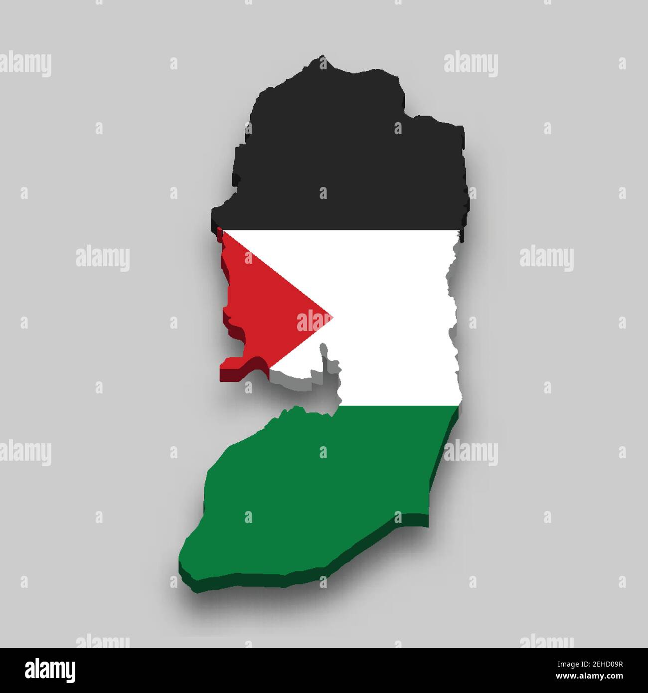 Isometric 3d palestine map hi-res stock photography and images - Alamy