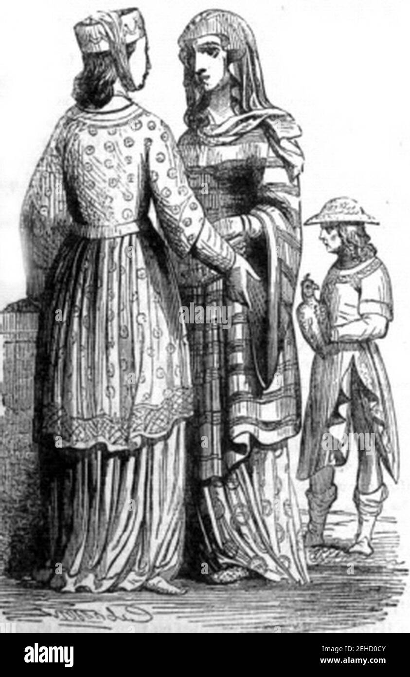 P145-Noble Ladies of Normandy 12th Century Stock Photo - Alamy