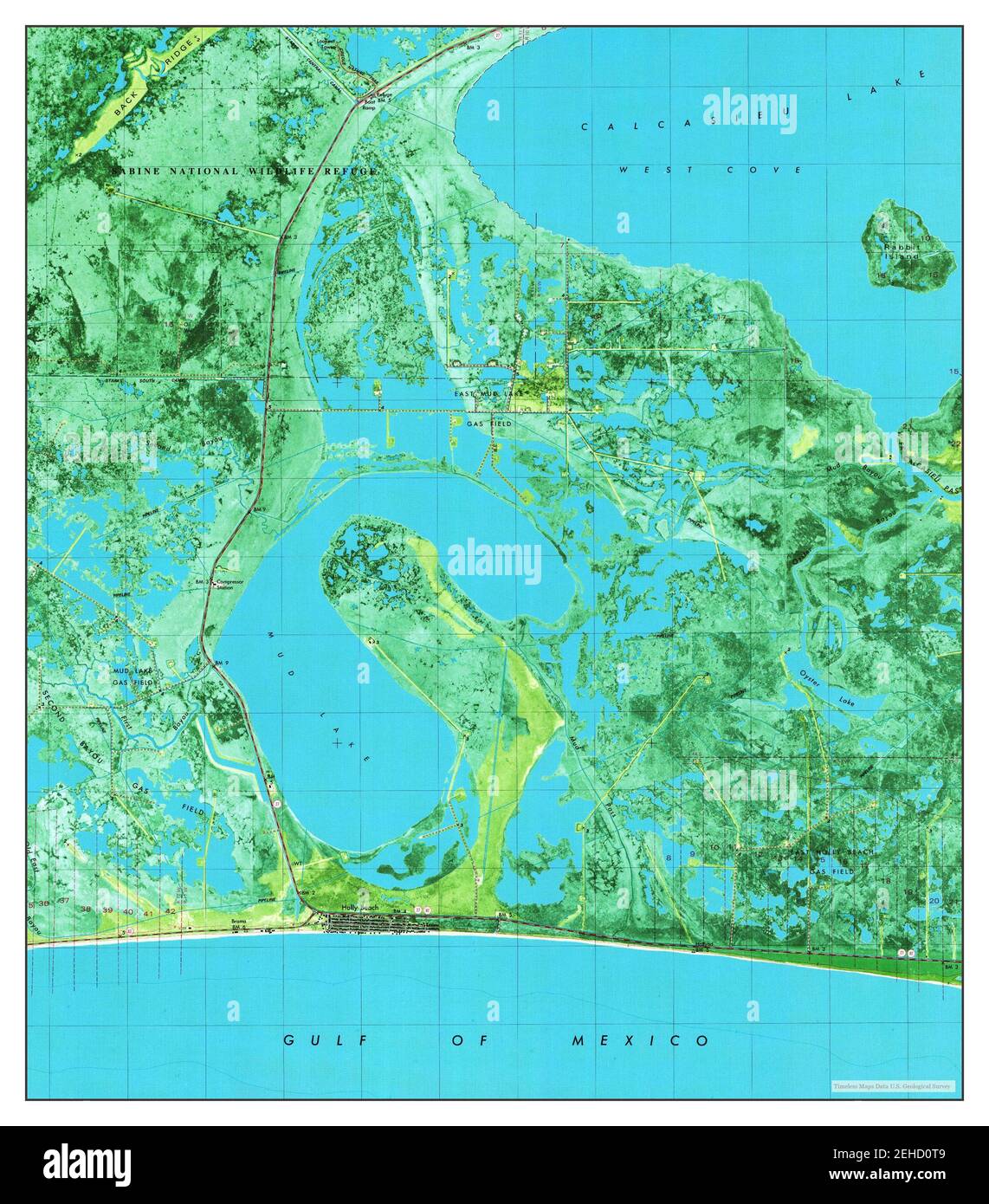 Holly Beach, Louisiana, map 1982, 1:24000, United States of America by ...