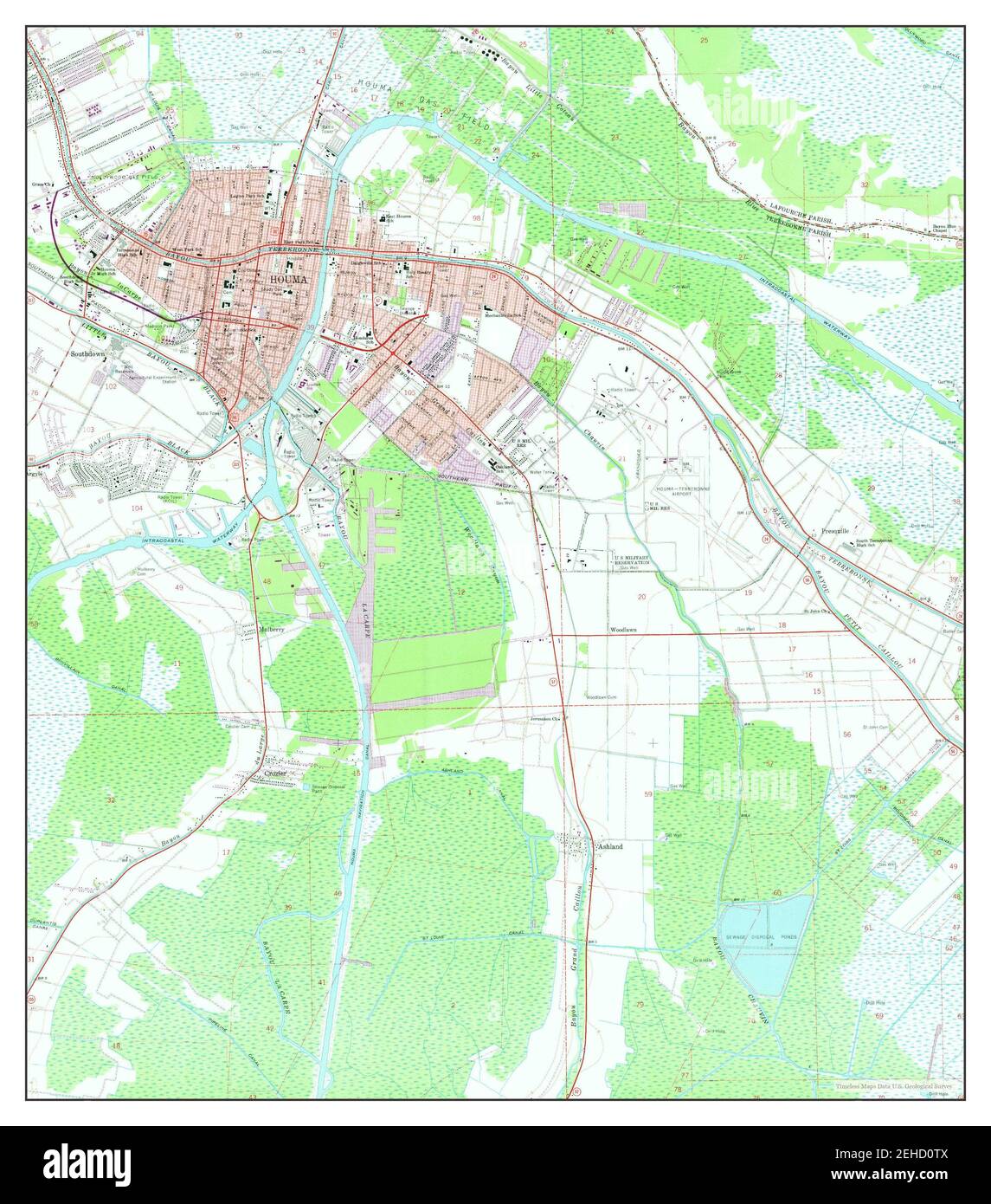 Houma louisiana map hi-res stock photography and images - Alamy