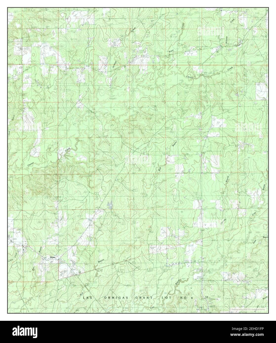 Hunter, Louisiana, map 1984, 1:24000, United States of America by ...