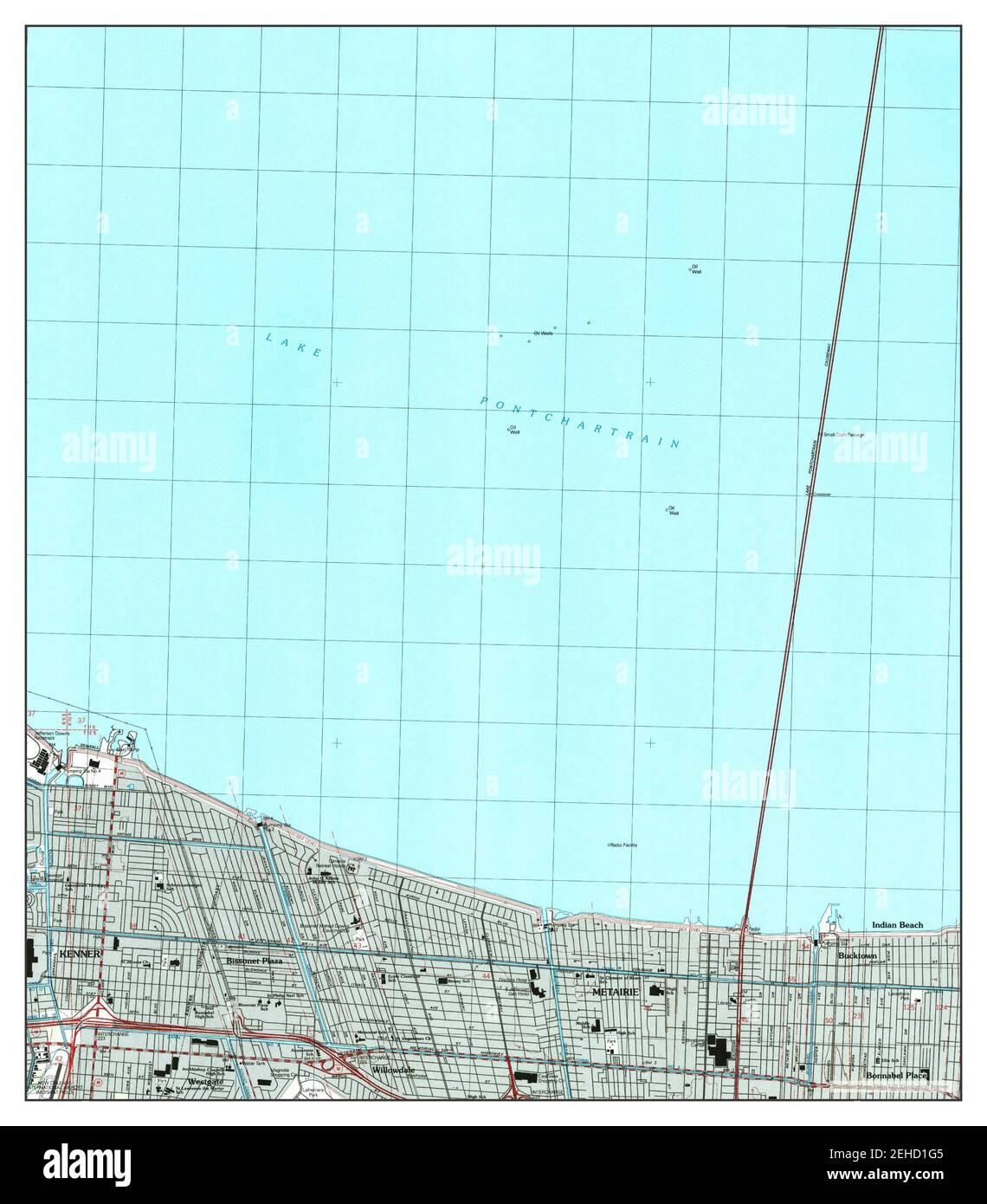Indian Beach, Louisiana, map 1998, 1:24000, United States of America by ...