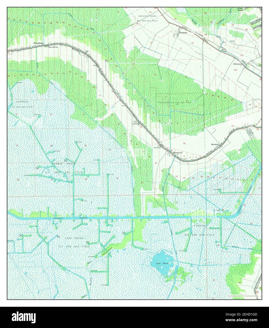 Humphreys, Louisiana, map 1964, 1:24000, United States of America by ...