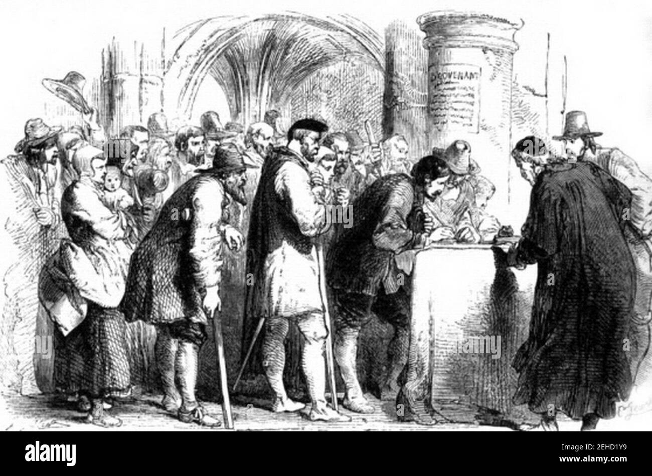 Signing of the covenant Black and White Stock Photos & Images - Alamy