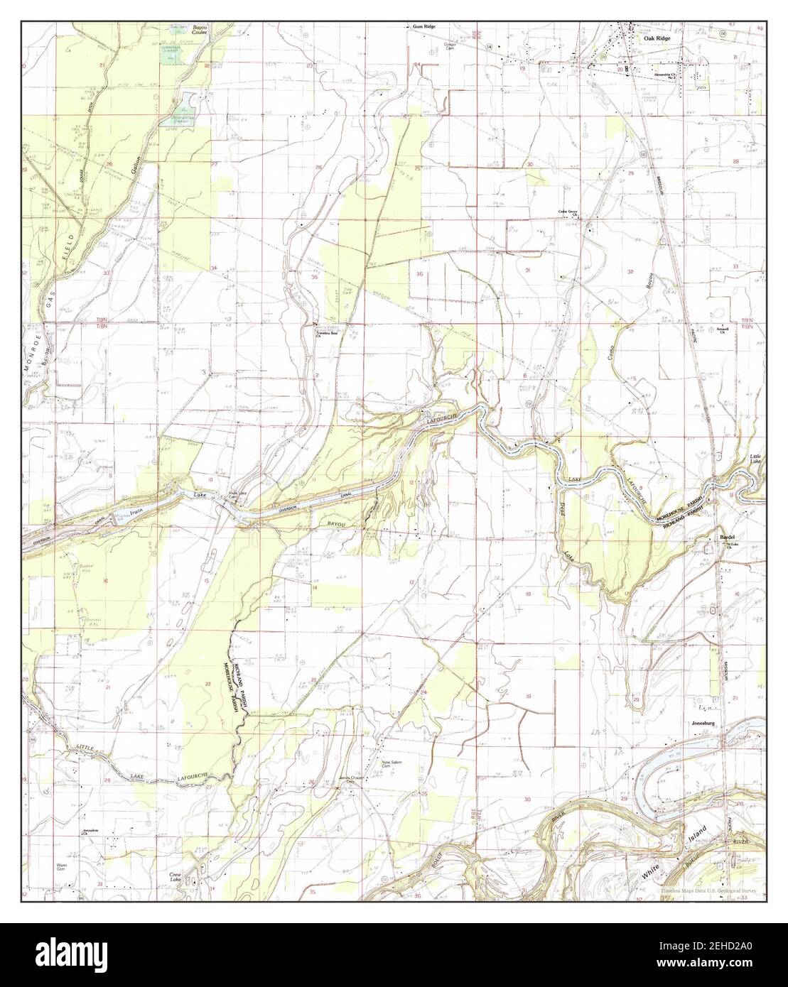 Irwin Lake, Louisiana, map 1982, 1:24000, United States of America by ...