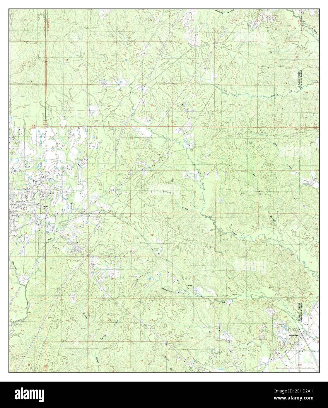 Jena East, Louisiana, map 1985, 1:24000, United States of America by ...