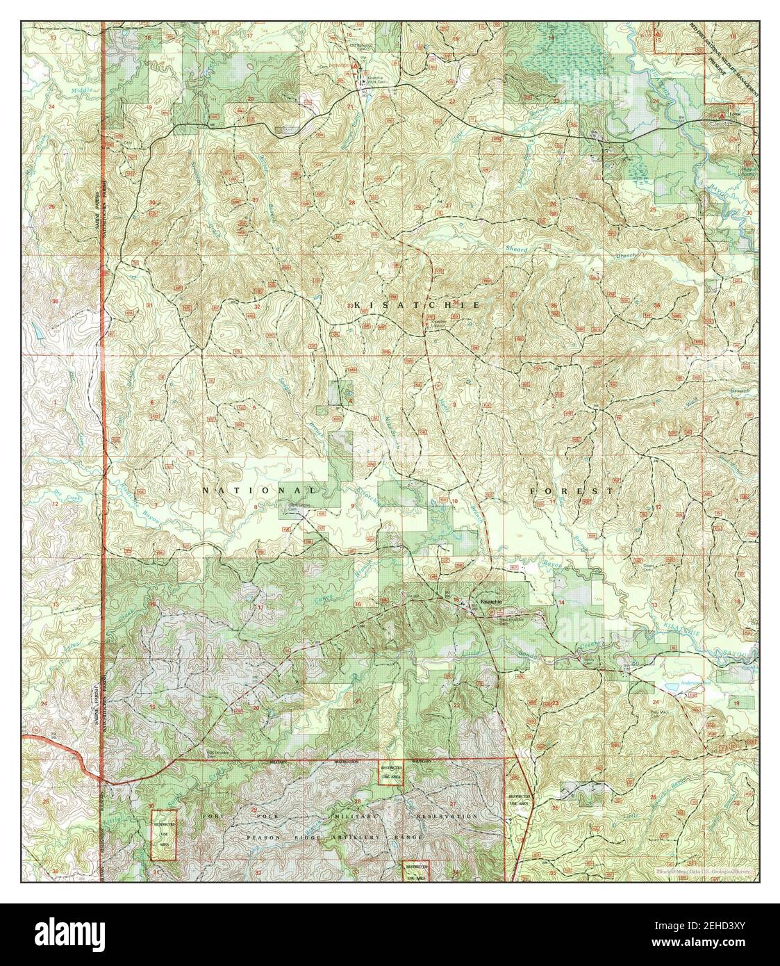 Map of kisatchie hi-res stock photography and images - Alamy