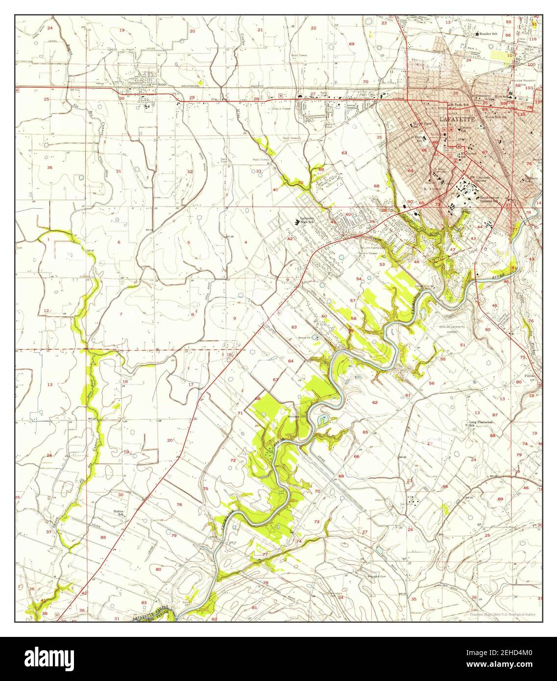 Lafayette louisiana map hi-res stock photography and images - Alamy