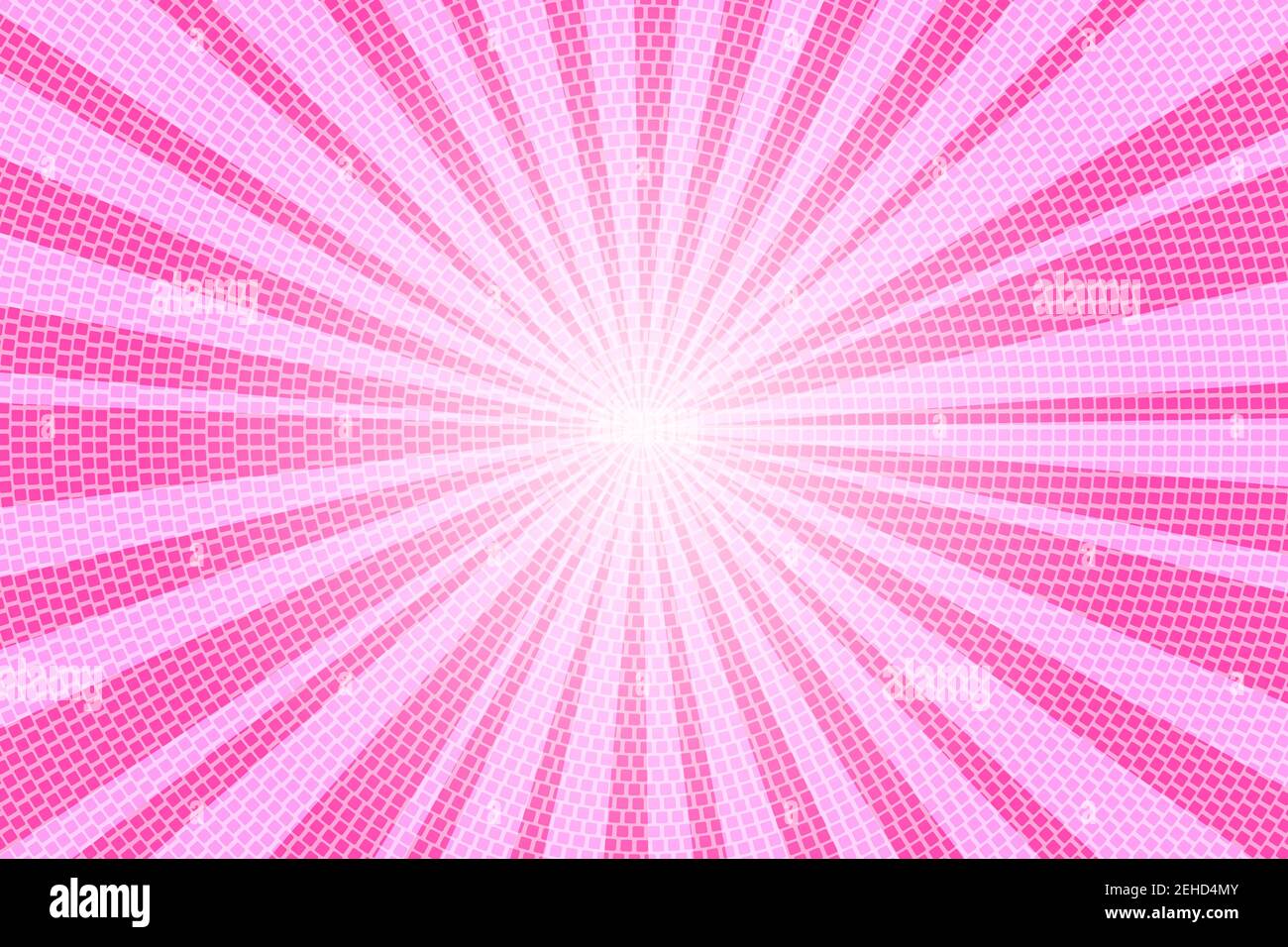 Pop art colorful comics book magazine cover. Striped pink background ...