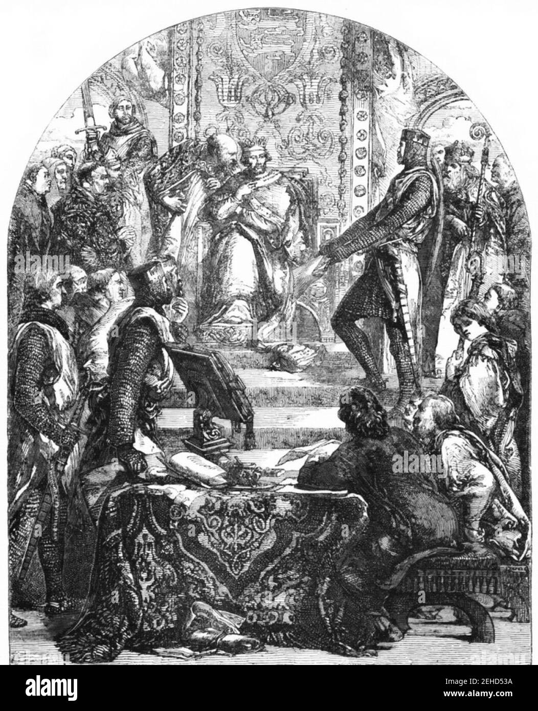 P271-The Barons enforcing their Rights from Henry III Stock Photo - Alamy