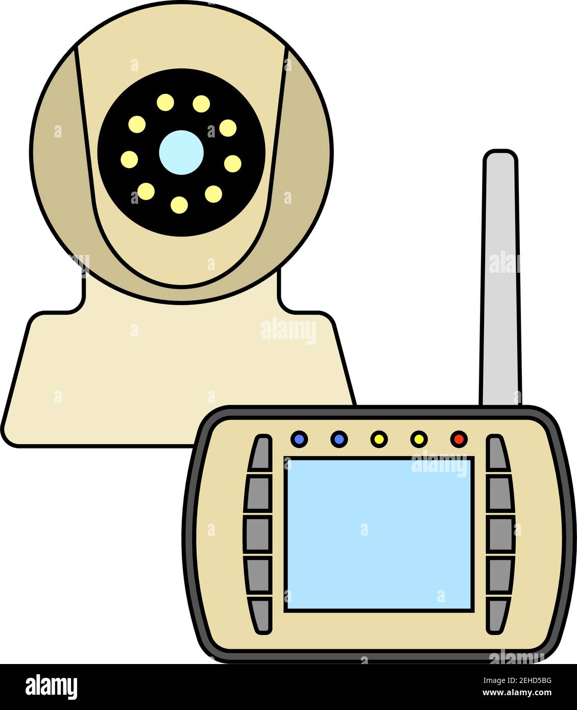 Baby Monitor Icon. Editable Outline With Color Fill Design. Vector ...
