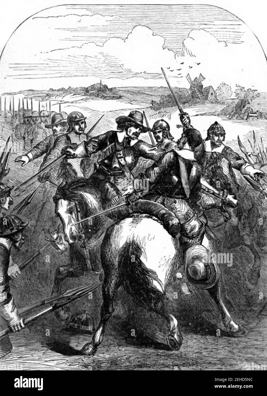 P283 Cromwell Suppressing The Mutiny Stock Photo - Alamy