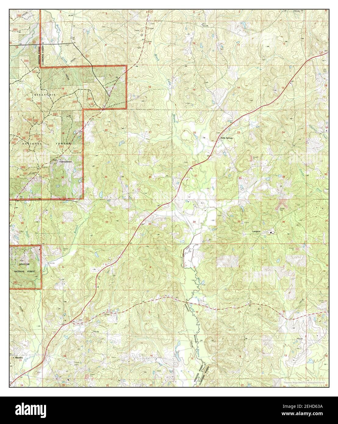 Langston, Louisiana, map 2003, 1:24000, United States of America by ...