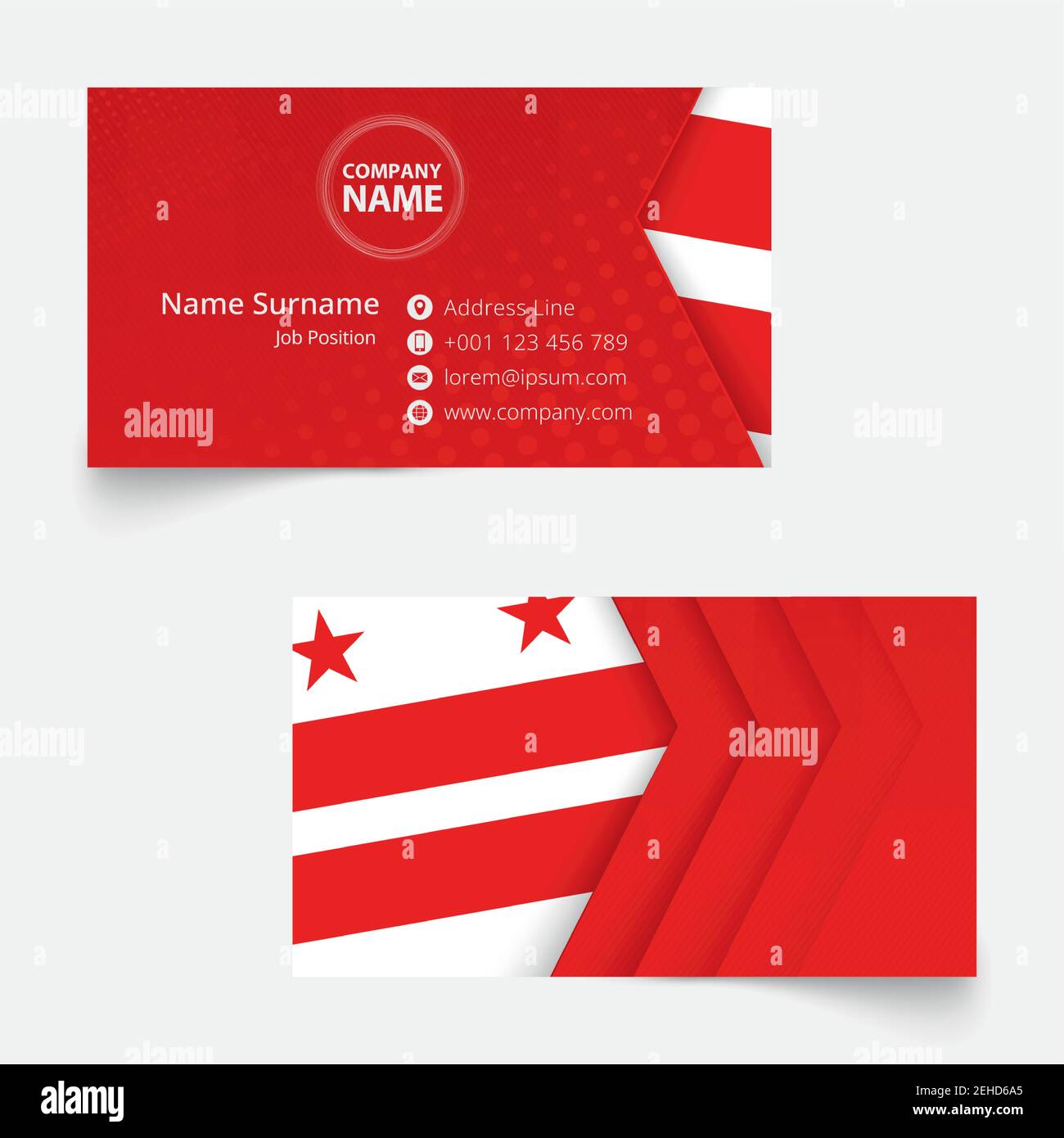 District of Columbia Flag Business Card, standard size (90x50 mm ...